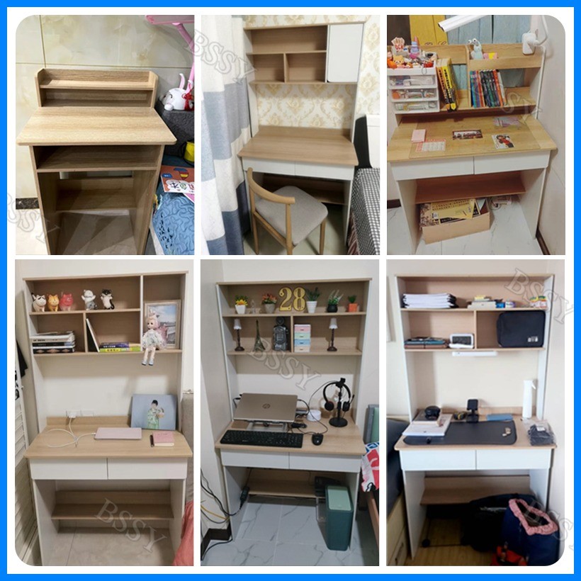 Desktop Computer Table With Drawer And Shelf Study Desk Computer Desk ...