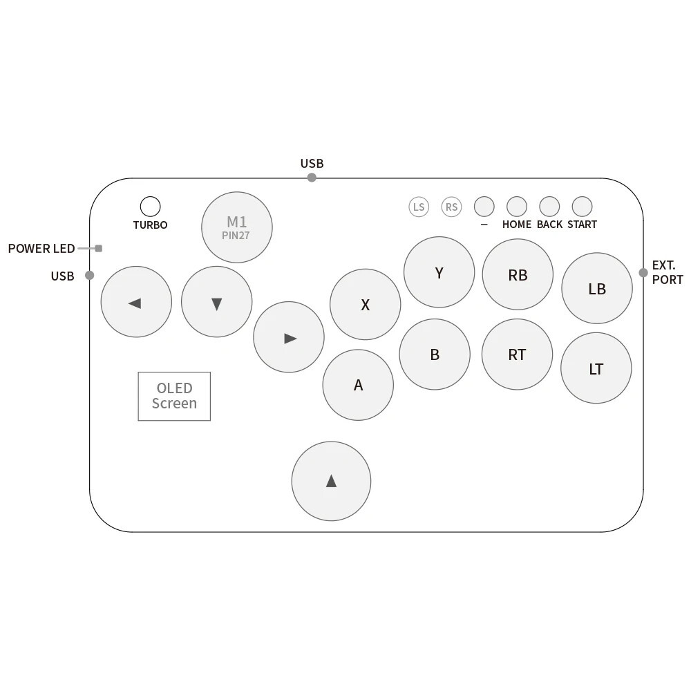 Haute42 Arcade Hitbox Controller Fight Stick PC Joystick Hitbox ...