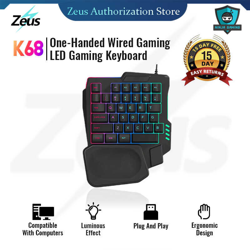 Ninja 35 Keys One-handed Gaming keyboard Ergonomic Keypad for Laptop ...