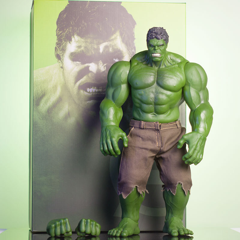 42cm Marvel Hulk The Avengers Super Size hand puppet model articulated ...