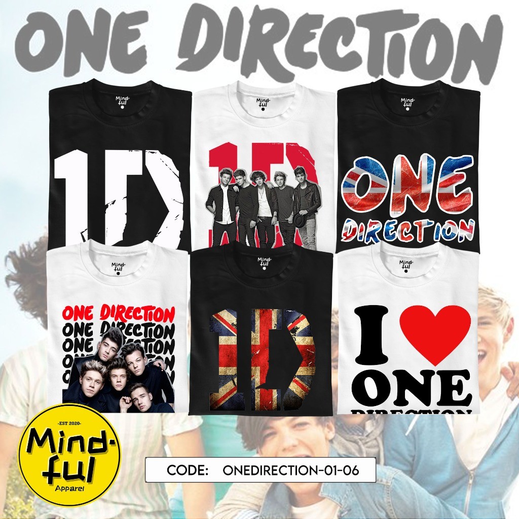ONE DIRECTION GRAPHIC TEES | MINDFUL APPAREL T-SHIRT | Shopee Philippines