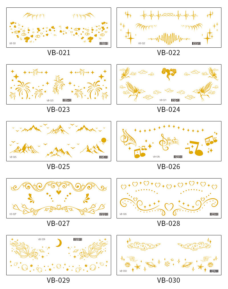 Face Tattoos, Gold Star Butterfly Flowers Fake Face Tattoos Metallic Temporary Tattoos for Women ...