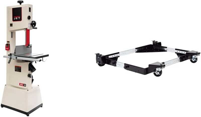 Bandsaw 14-Inch Woodworking (714400K) and JET Universal Mobile Base ...