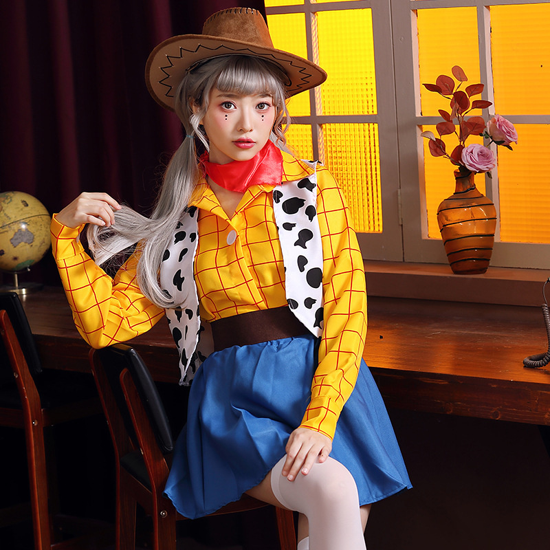 Western Sexy Cowgirl Dress For Woman Adult Woody Cowboy Cosplay Costume ...