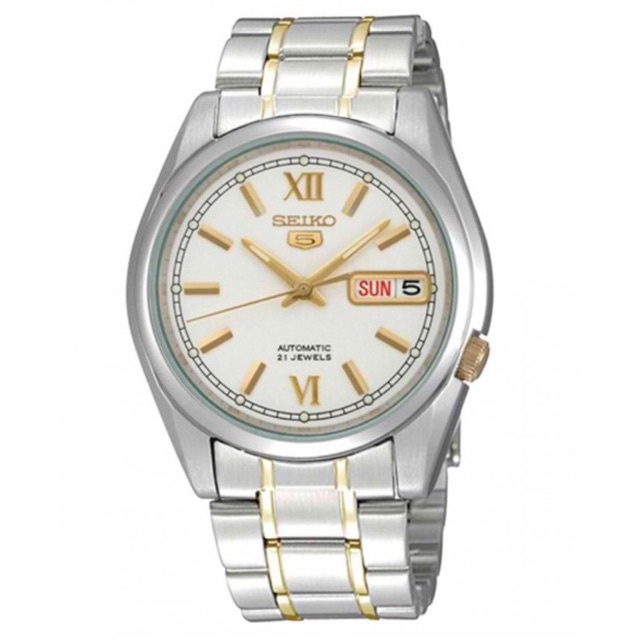 Seiko 5 SNKL57K1 Mens Two-tone Automatic Stainless Steel Bracelet ...