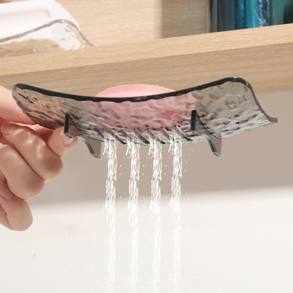 High-looking Glacier Patterned Soap Storage Rack Simple Rectangular ...