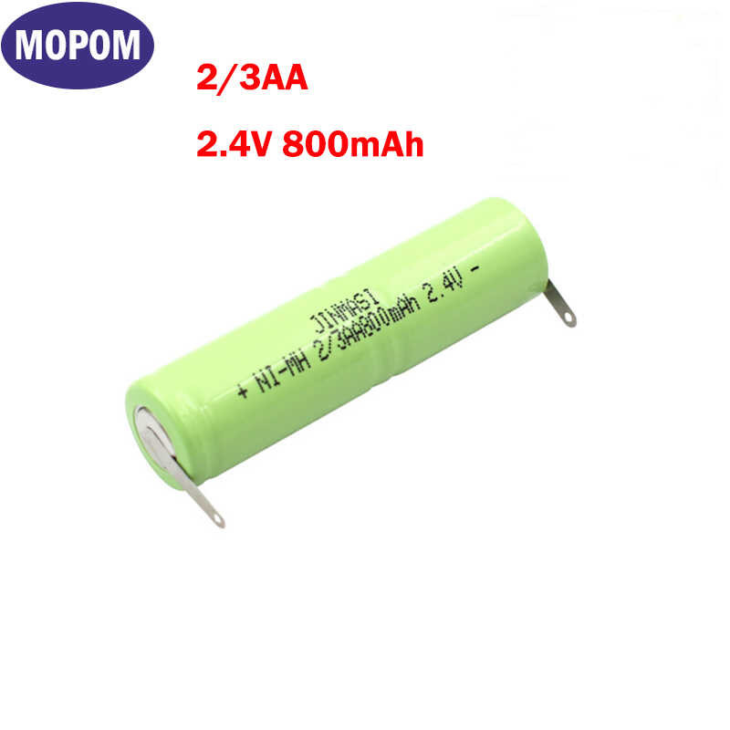2.4V 6e 1~3pcs 2/3AA NI-MH battery pack 800mAh Ni Mh cell with welding ...