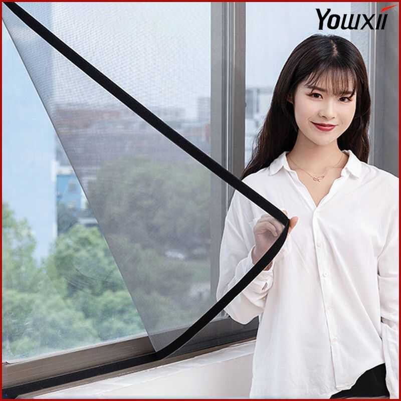 Yowxii Mosquito Window Net Screen Fiberglass Mesh Velcro Household ...