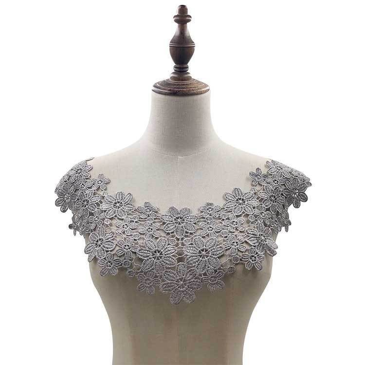 Lace Fake Collar Embroidered Lace Applique Detachable Front / Back ...