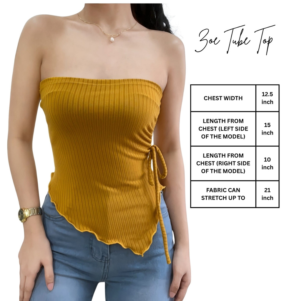 Genelle23 | Zhoe Tube Plain Lettuce Top for Women | Fit Small to XL [KC ...