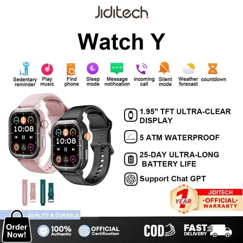 Jiditech Watch Y Chat Gpt& 50M Waterproof Smart Watch 100+ Sports Modes ...