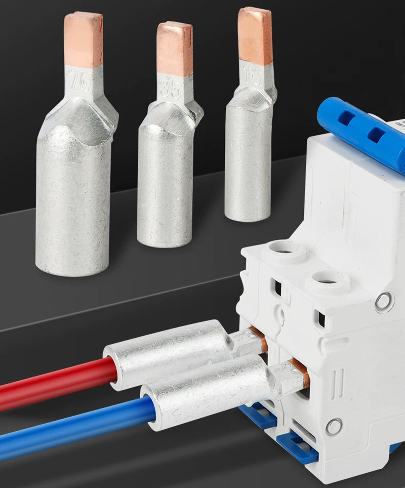 Hydraulic-Free Copper Aluminum Pin DTL-10/16/25/35/50 Square Screw Fixed Wire Nose C45 Terminal ...