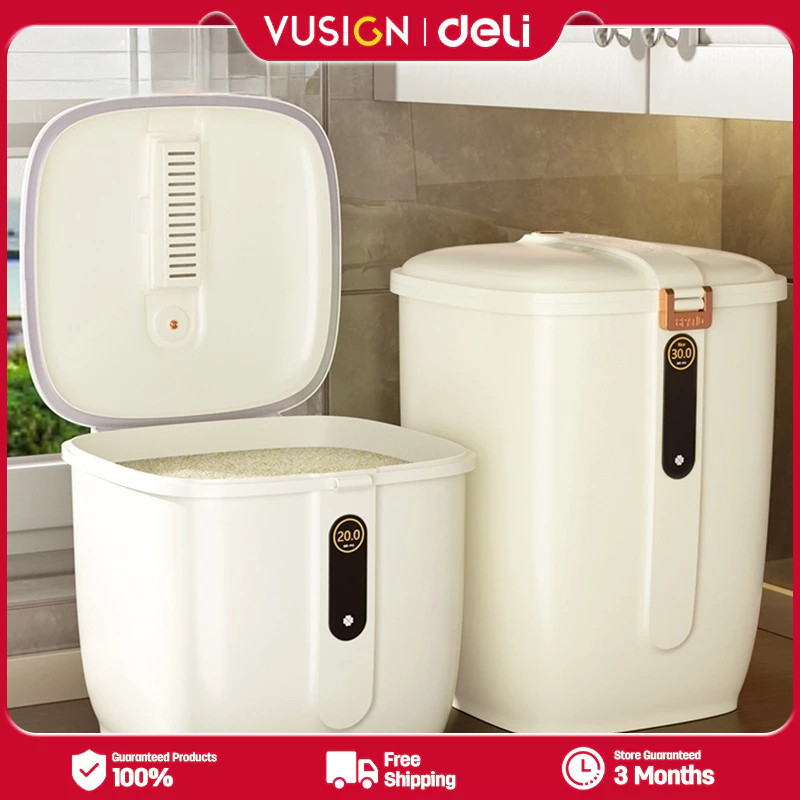 Deli Vusign 5/10/15Kgs Rice Dispenser Insect-proof Sealed Rice Bucket ...
