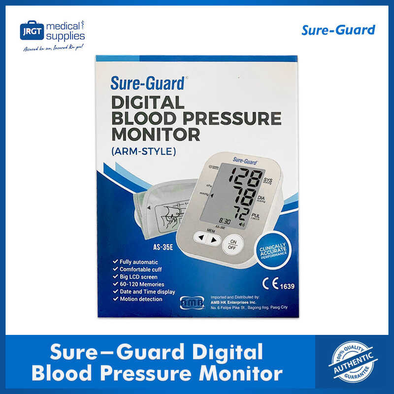 Sure Guard Dual Powered Digital Blood Pressure Monitor (With Adapter ...