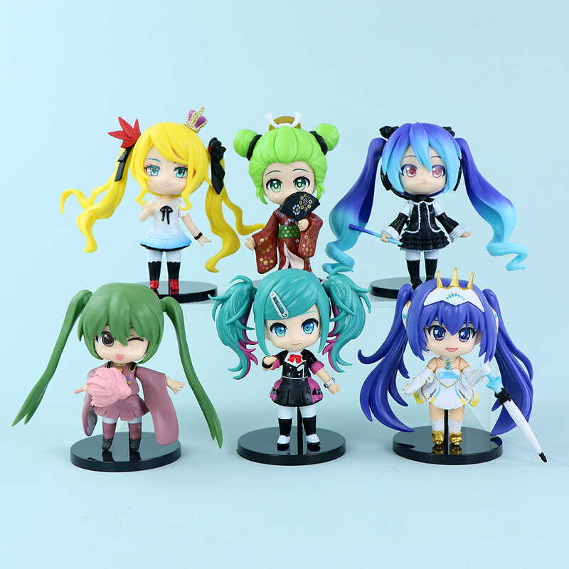Styles Chibi 6 Hatsune Miku Figures Anime 2D Models Dolls Hatsune Miku ...