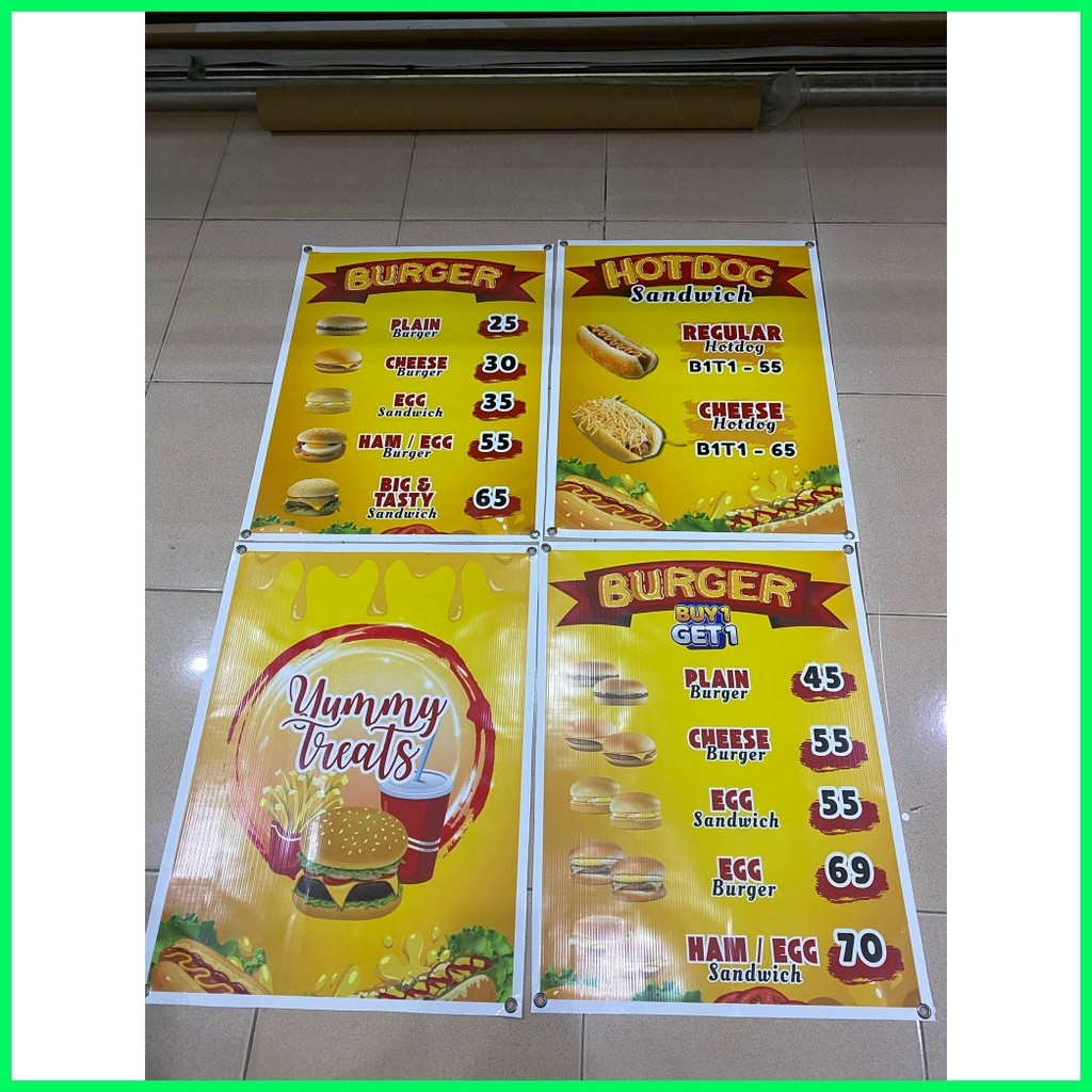 ⭐ PRINTFAIRY BUSINESS TARPAULIN FOR BURGER / HOTDOG BUSINESS SIGNAGE ...