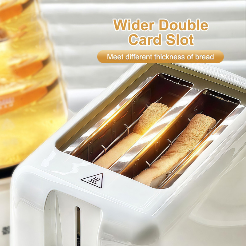 Bread toaster 2 slice Wide Slot Toaster electric breakfast machine ...