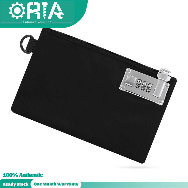 ORIA Lockable Money Bag Gender-Neutral Durable Locking Bank Bag Coin ...