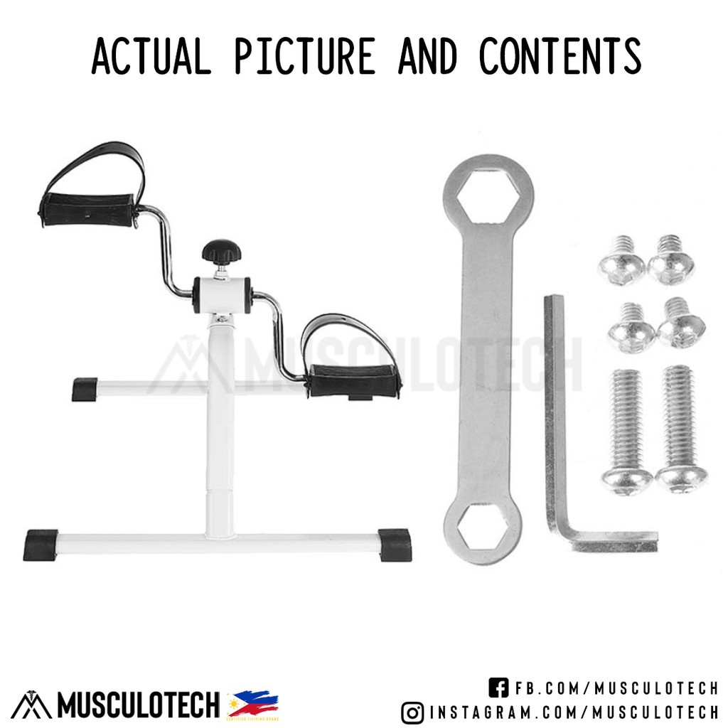Simple Bike Foot Pedal Exerciser Hand Ergometer for Physical Therapy ...