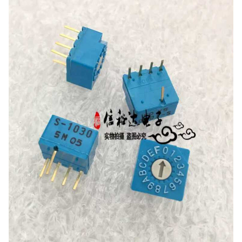 S-1030 COPAL Rotary Switch 16 Positions 0-F Dial 4:1 8421C ...