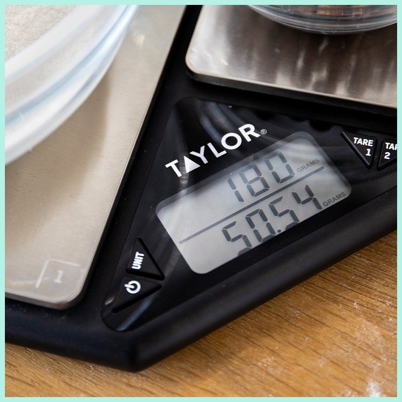 Taylor Pro Digital Kitchen Food Scales With Dual Kitchen Scale - Black ...