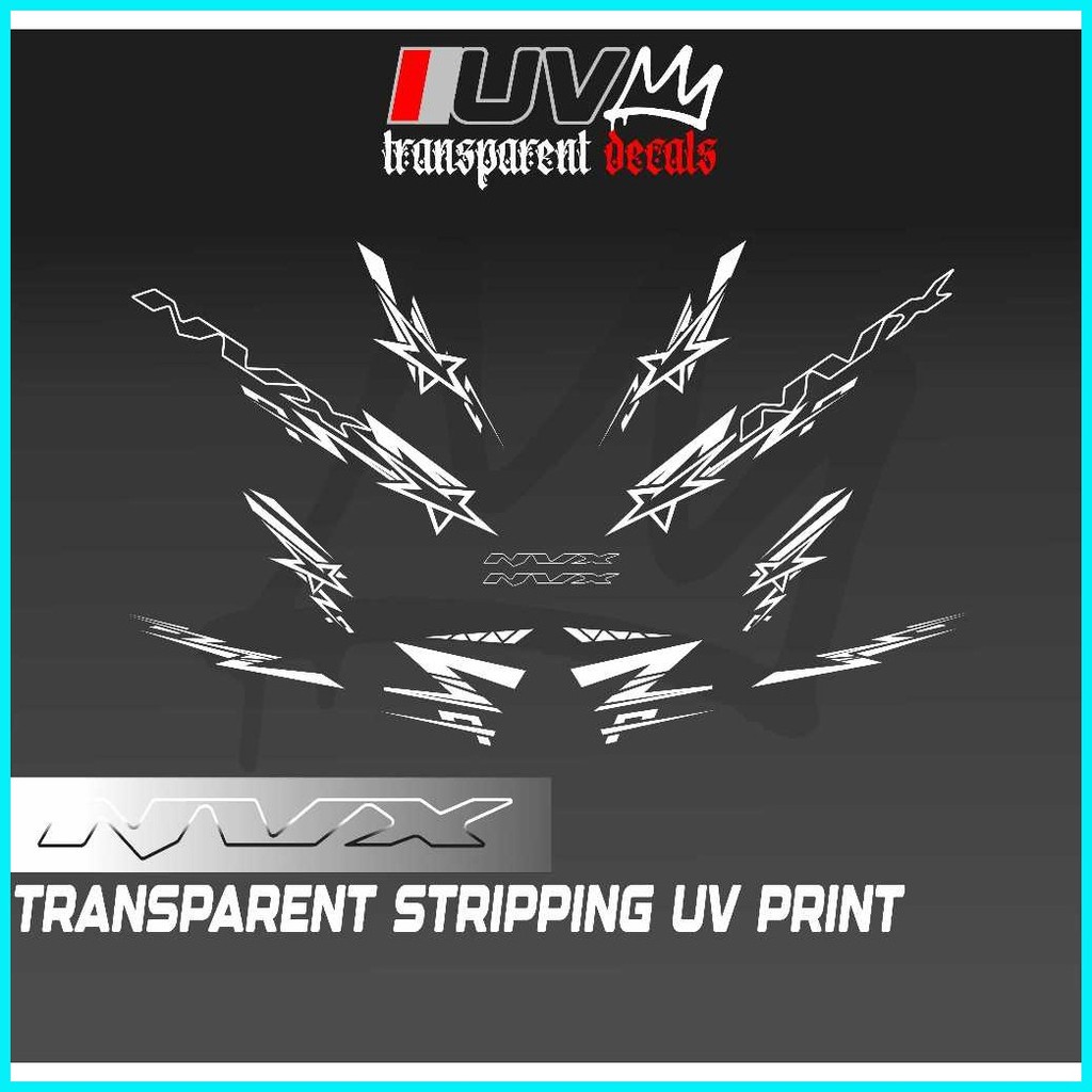 YAMAHA AEROX V2 NVX STAR DESIGN TRANSPARENT DECALS | Shopee Philippines
