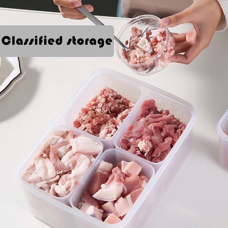 4 in 1 Removable Compartments Fruits Meat Food Fridge Refrigerator ...