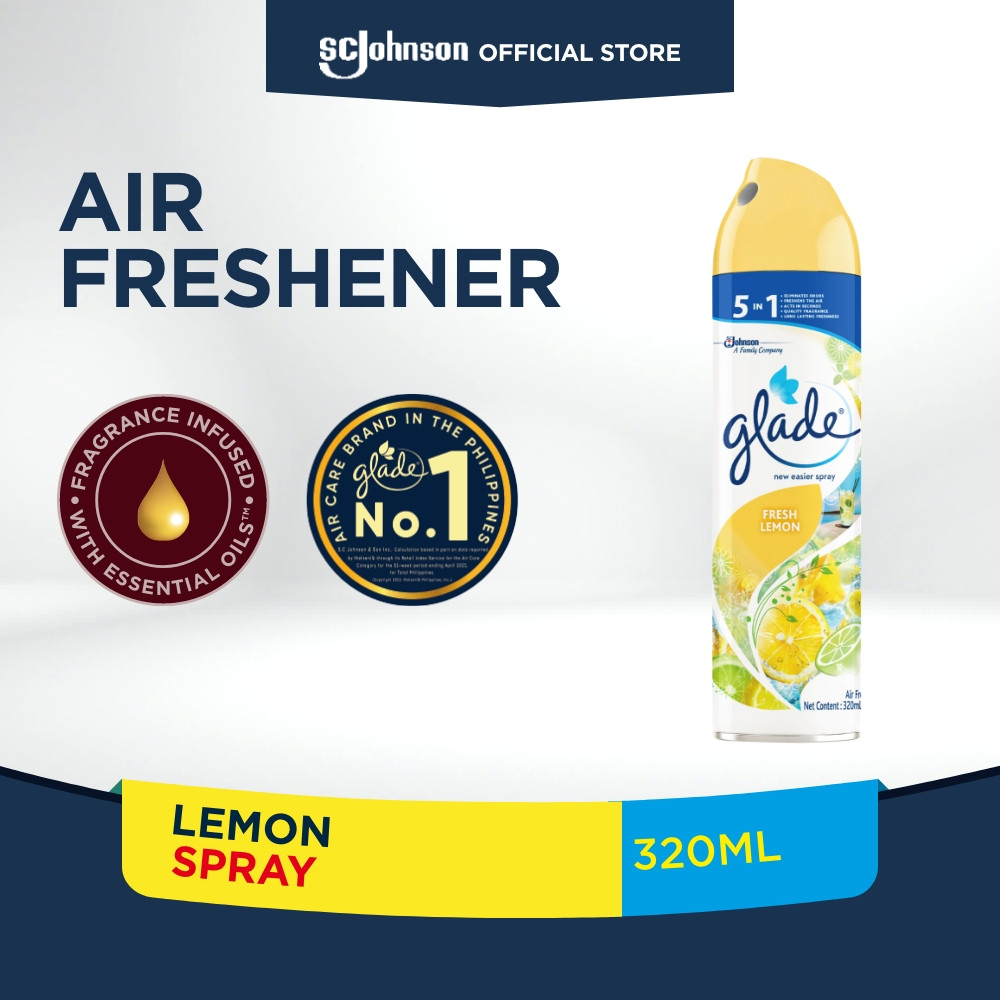 Glade Air Freshener - Fresh Lemon 320ml | Shopee Philippines