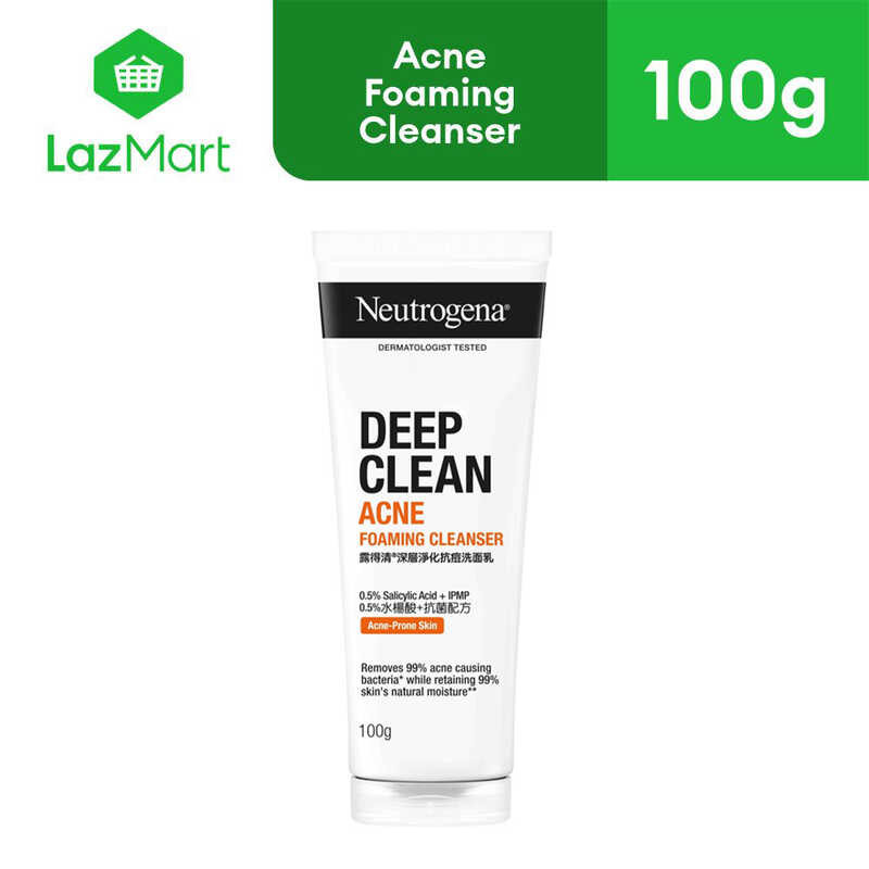 COD 2024 Neutrogena Deep Clean Acne Foam Cleaner 100g er | Shopee ...