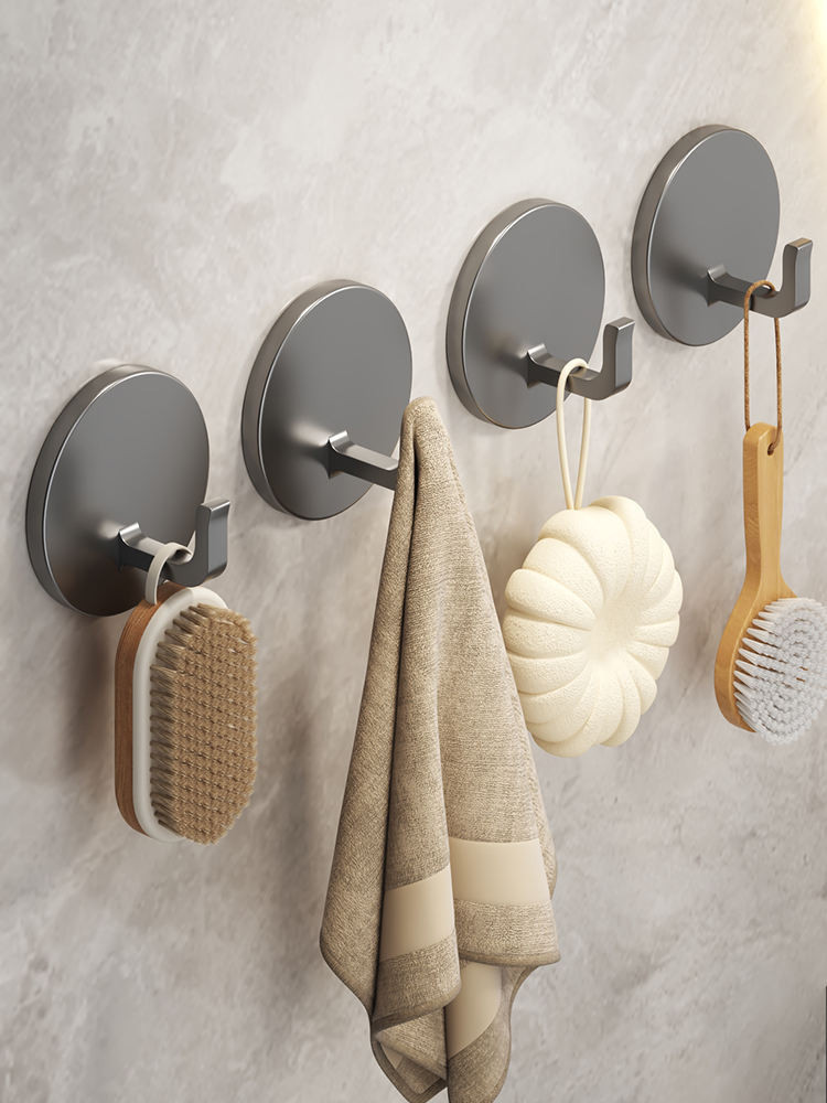 Round Hook Perforation-Free Strong Load-Bearing Viscose Bathroom Wall ...