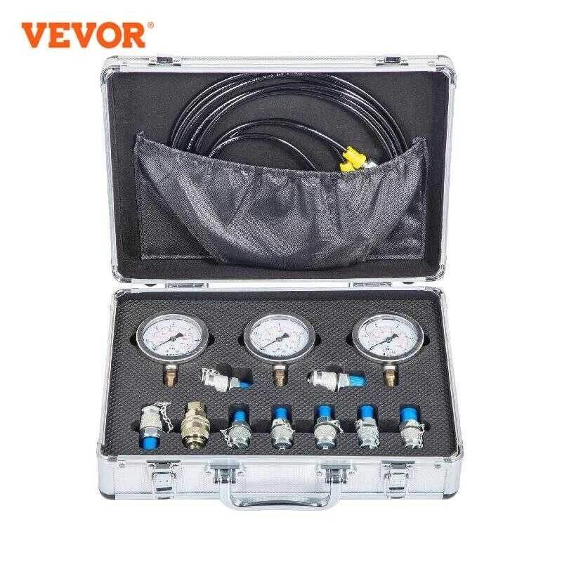 VEVOR 0-60Mpa Hydraulic Pressure Gauge Test Kit Gamit Ang Portable Case ...