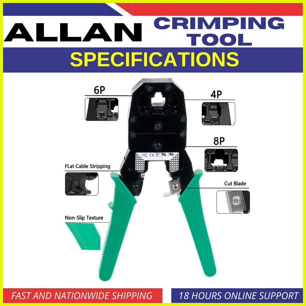 Allan Superstore 3 in 1 Modular Crimping Tool, Rj45, Rj11 Cat5e / Cat6 ...