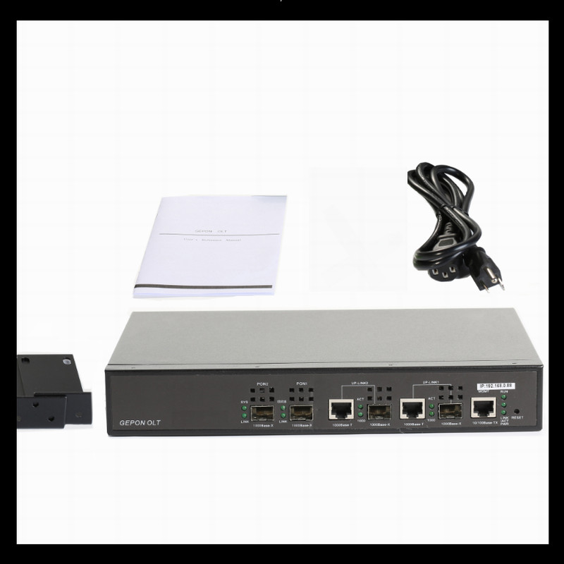 2 PON PORT EPON OLT 1:128 Compatible with Multiple brands EPON or XPON Combo port Gigabit ...