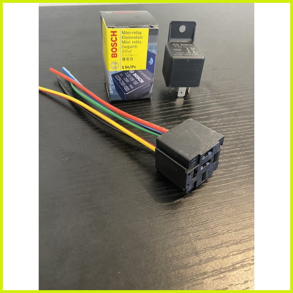 ∇ Bosch Relay 12 volts with Relay Socket 5-pin heavy duty (ORIGINAL ...