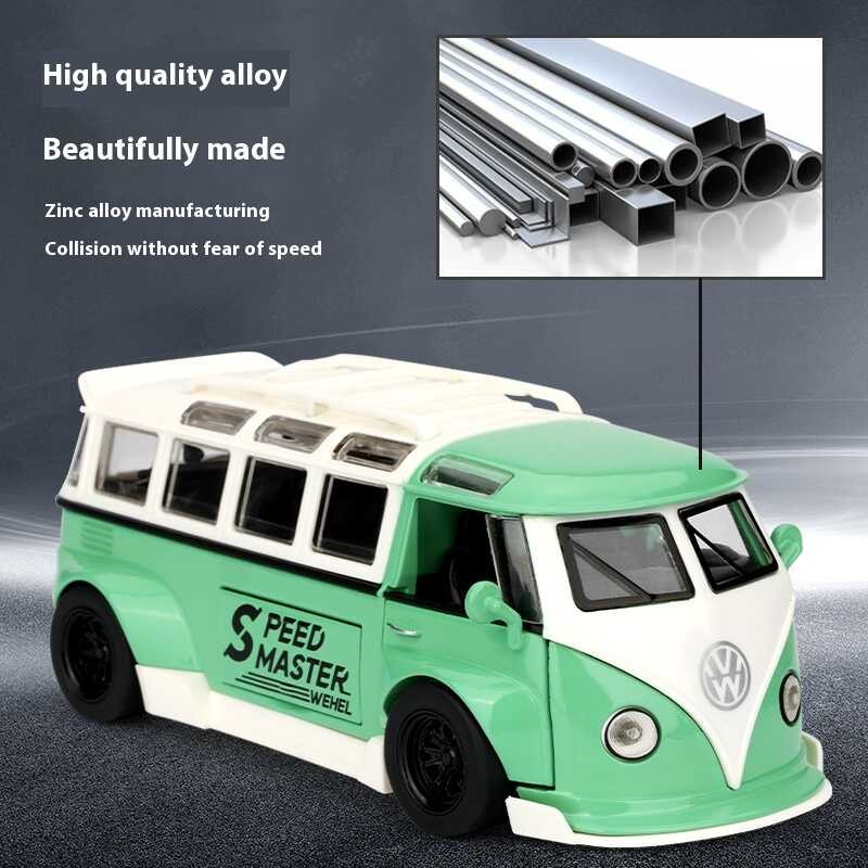 1:32 ∮ Bus T1 Modified Alloy Diecast Scale Metal VW Collection Car ...