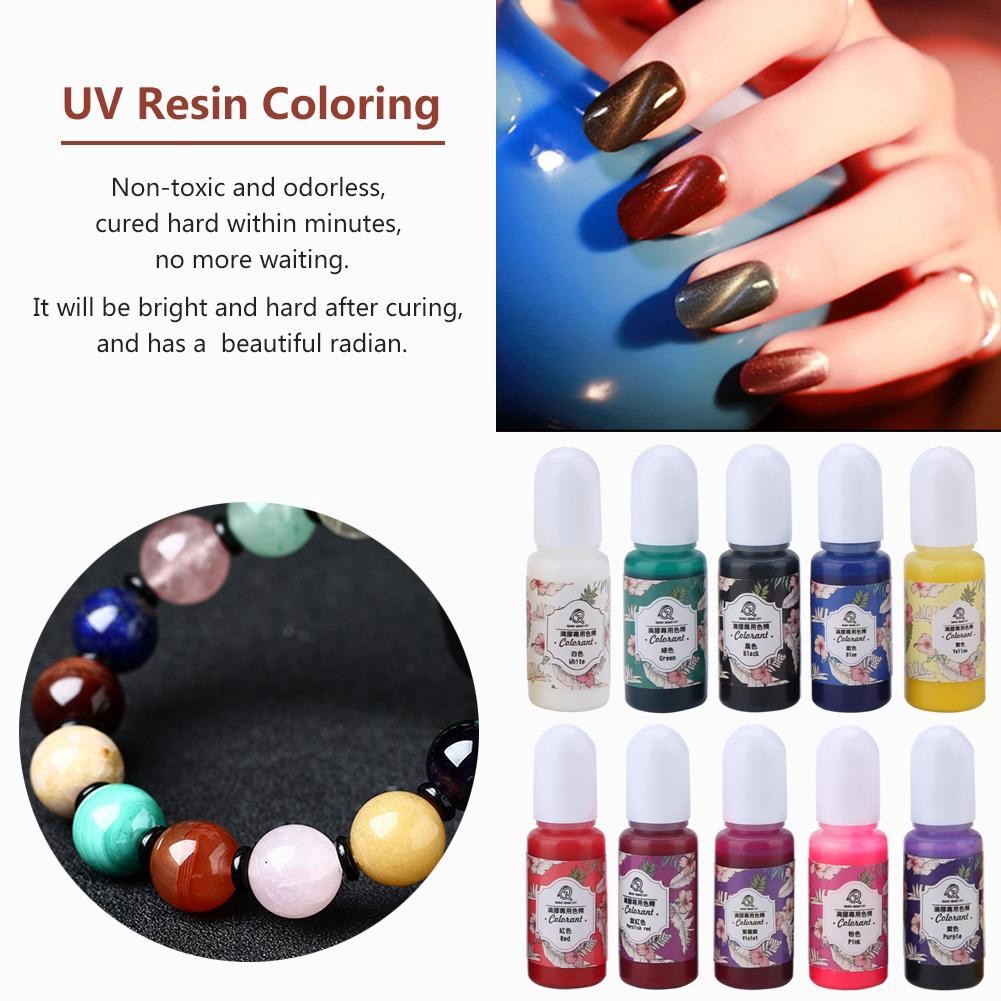 Superparis 10 Colors 10ml Epoxy UV Resin Coloring Dye Colorant Pigment ...