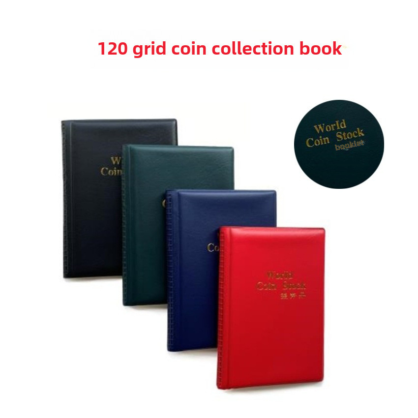 120 Grids Coin Collection Book Coin Commemorative Coin Positioning Book ...