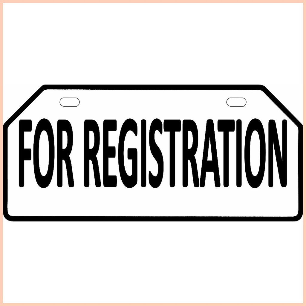 ۞ Temporary Plate Number for Motorcycle (FOR REGISTRATION) | Shopee ...