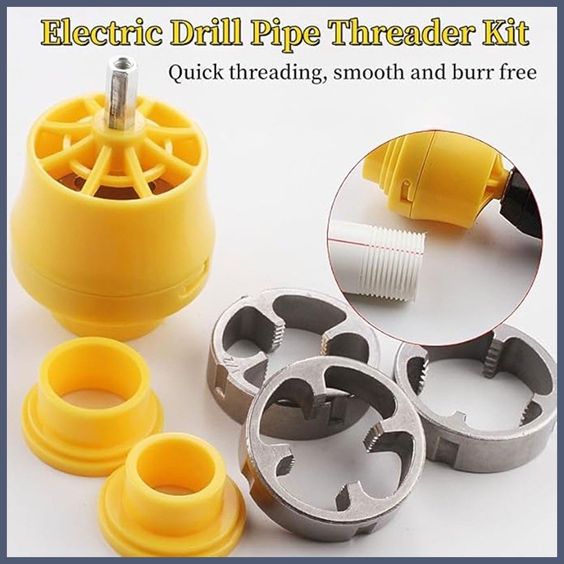 Electric Drill Modified Water Pipe Threader,PVC Thread Maker Tool for ...