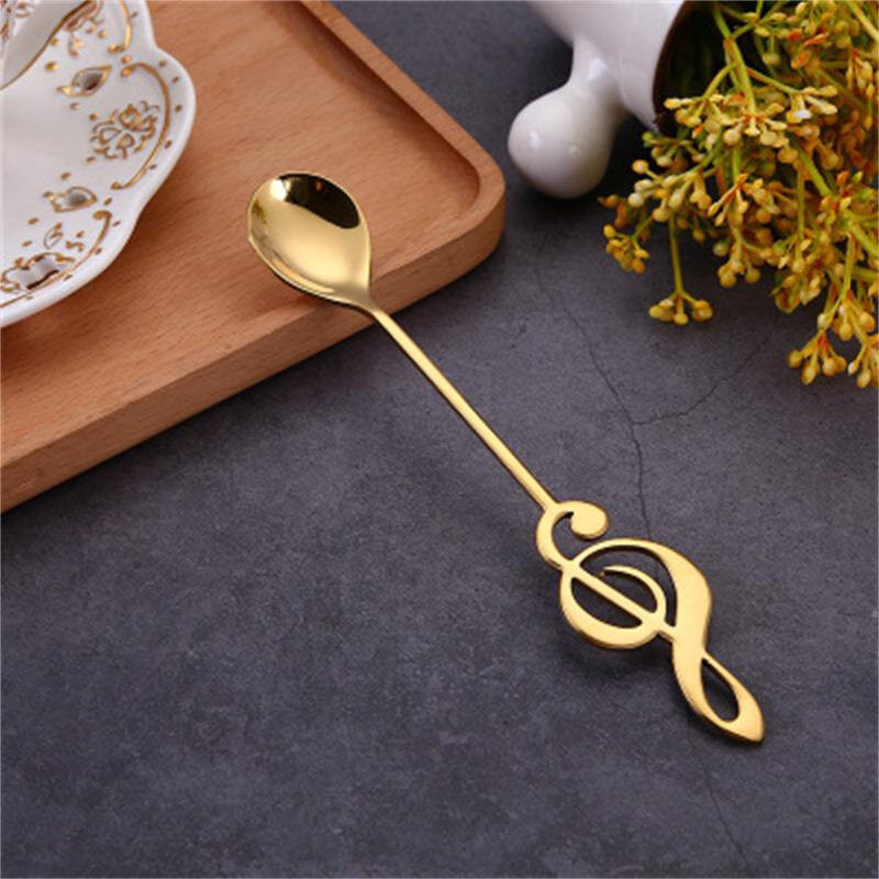 Stainless Steel Musical Notes Coffee Spoon Stirring Cup Spoon Music ...