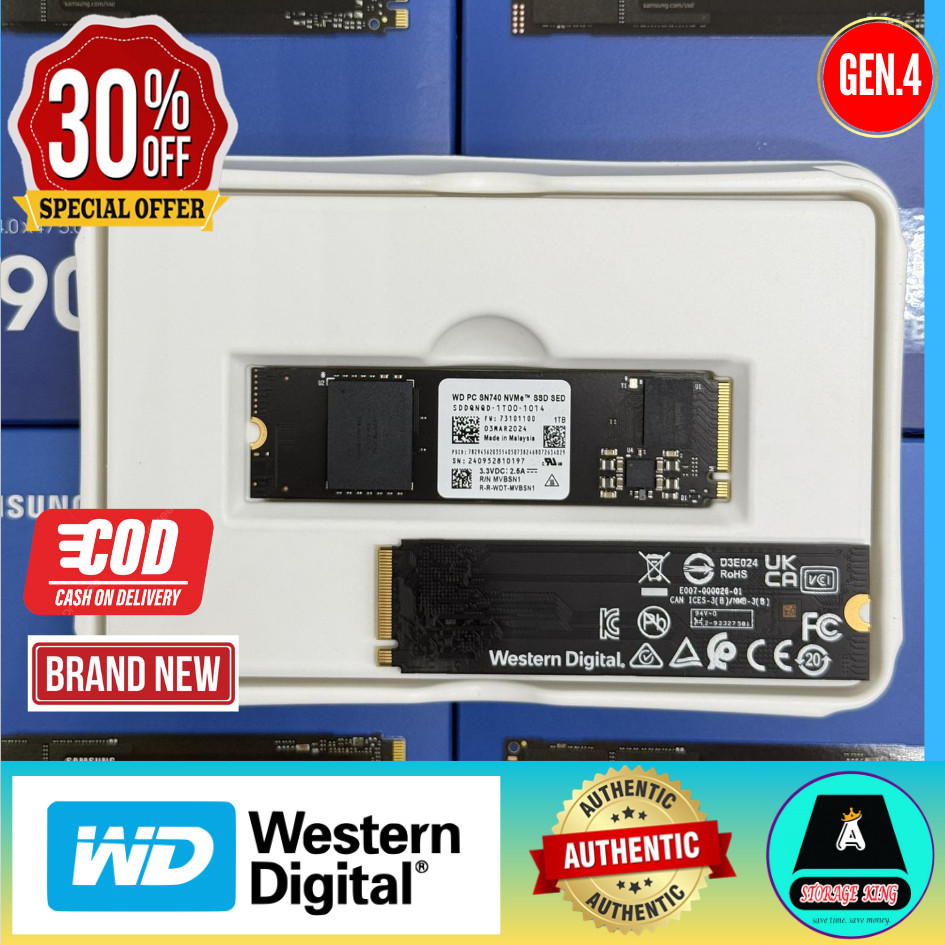 ♞1TB WD PC SN740 M.2 NVMe 2280 PCIe 4.0x4 SSD | Shopee Philippines
