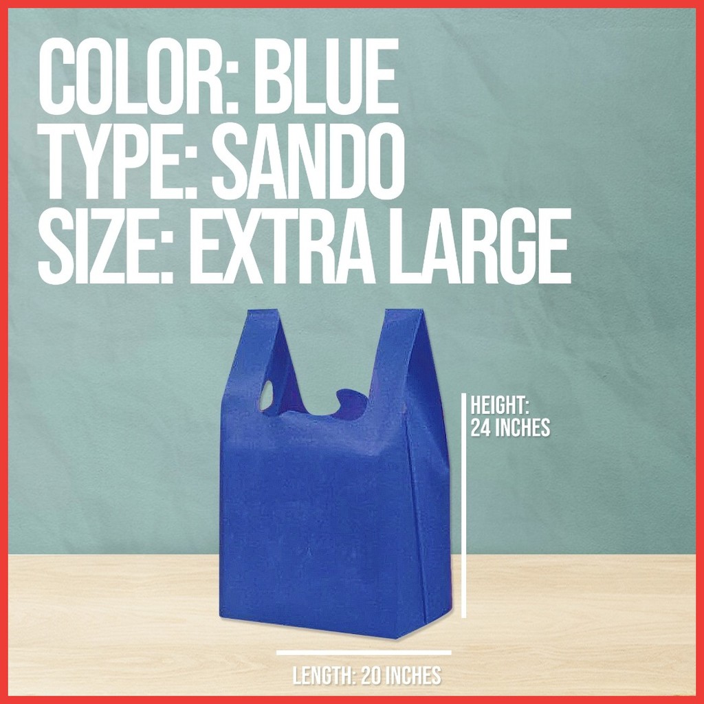 25pcs Eco-Bag Non-Woven Sando Bag Durable, Reusable 5 Colors and 5 ...