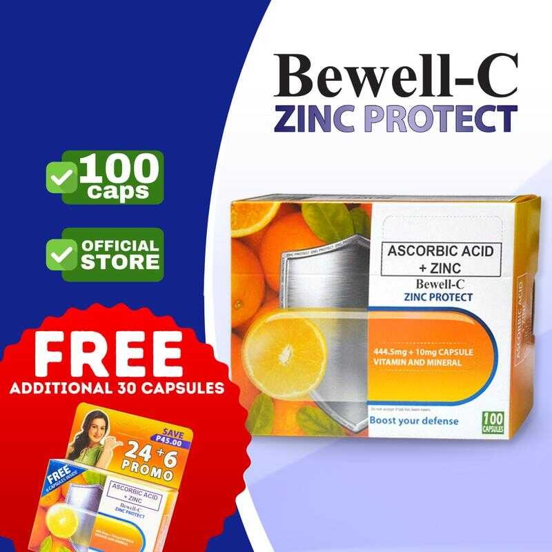 Bewell-C Protect 100 Capsules FREE 30 Non-Acidic Vitamin C With Zinc ...
