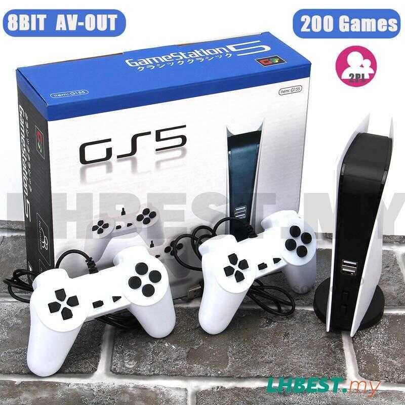Game Station 5 Video Console With 200 Classic Games 8 Bit Gs5 Tv ...