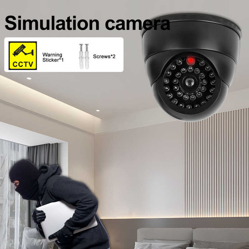 Fake Dummy CCD Security Simulation Camera Realistic Red Flashing Led ...