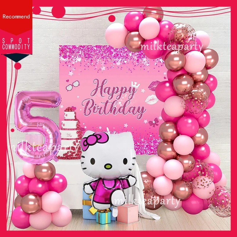 Hello Kitty Balloon Garland Arch Kids Wedding Baby Shower Birthday ...