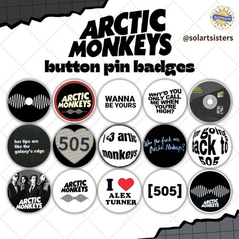Arctic Monkeys Band Button Pins Emo Rock Grunge Pop Punk Classic Rock ...