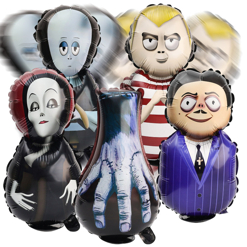 5Pcs Halloween Tumbler Standing Balloons - Adult Kids Toy - The Addams ...