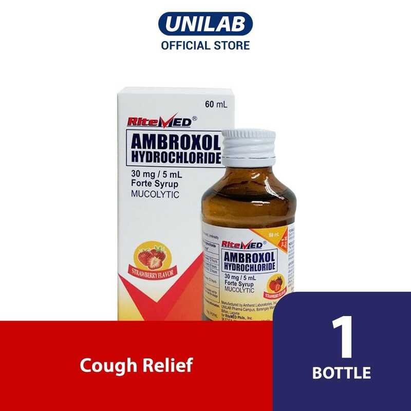 Unilab - Ritemed Ambroxol 30Mg Syrup 60Ml 1 Bottle (Cough Relief) Dghj ...