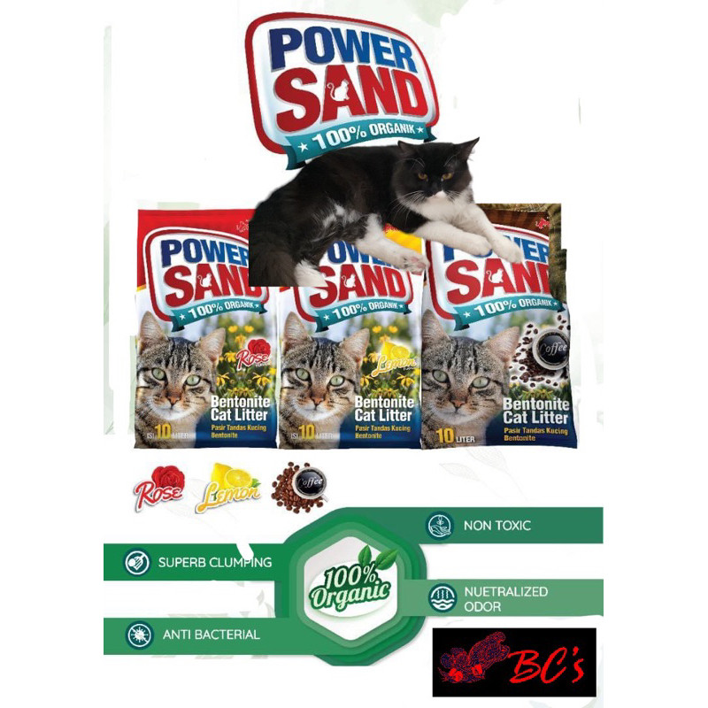 POWERCAT POWER SAND Bentonite Cat Litter 10LITER | Shopee Philippines